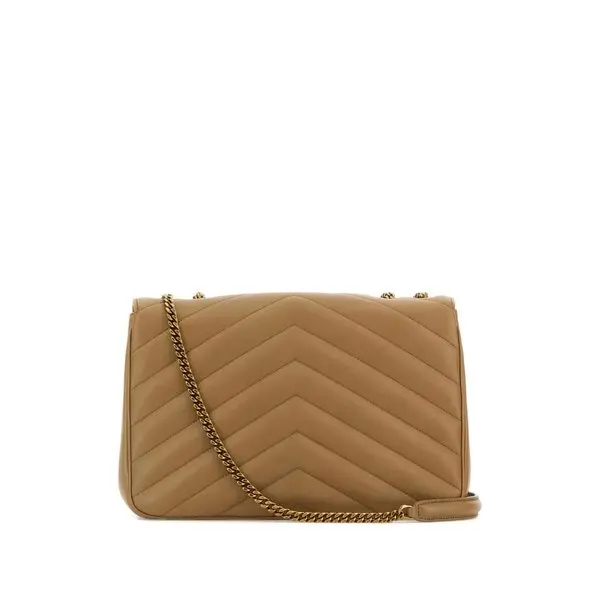 Saint Laurent Neutrals Shoulder Bags - Cream