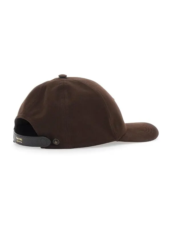 TOM FORD Baseball Cap With Logo On The Front In Cotton For - Brown