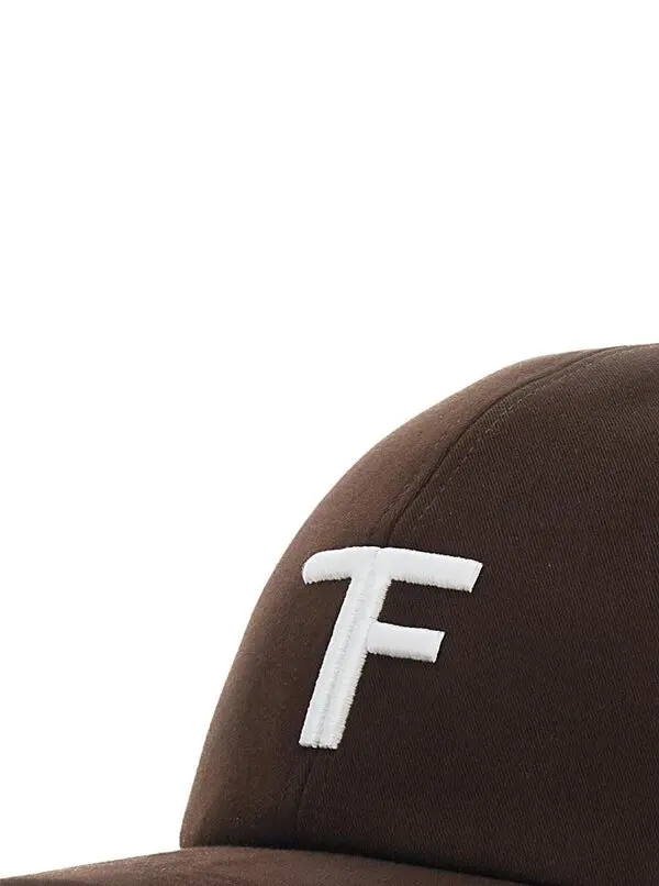 TOM FORD Baseball Cap With Logo On The Front In Cotton For - Brown