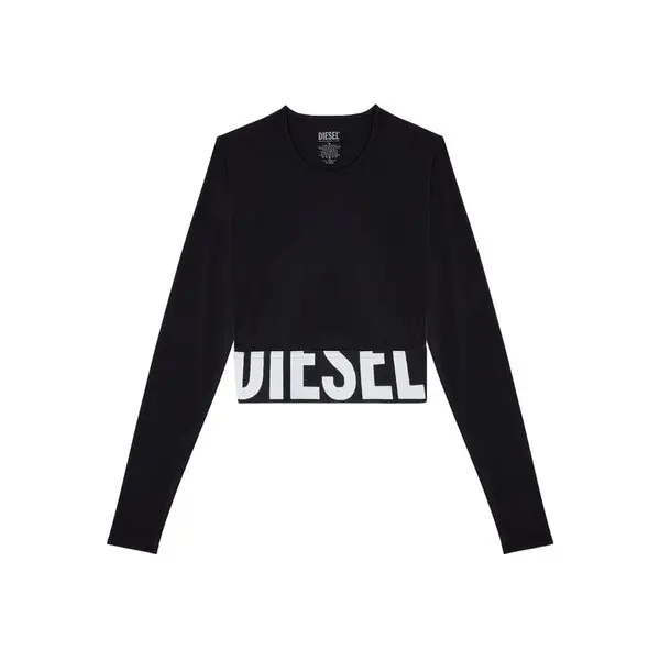 DIESEL® Long Sleeve Crop Top - Black