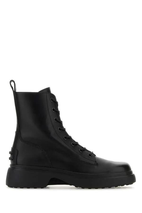 TOD'S Leather Ankle Boots - Black