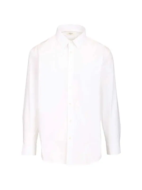 Saint Laurent Cassandre Shirt In Stretch Cotton Poplin