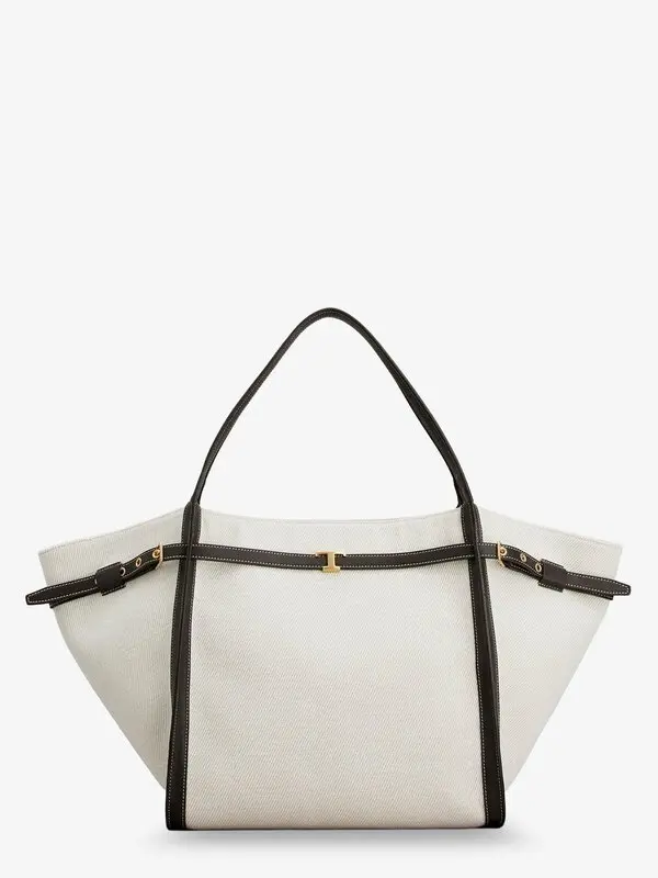 TOD'S Tim Canvas And Leather Medium Shopping Bag - Multicolor