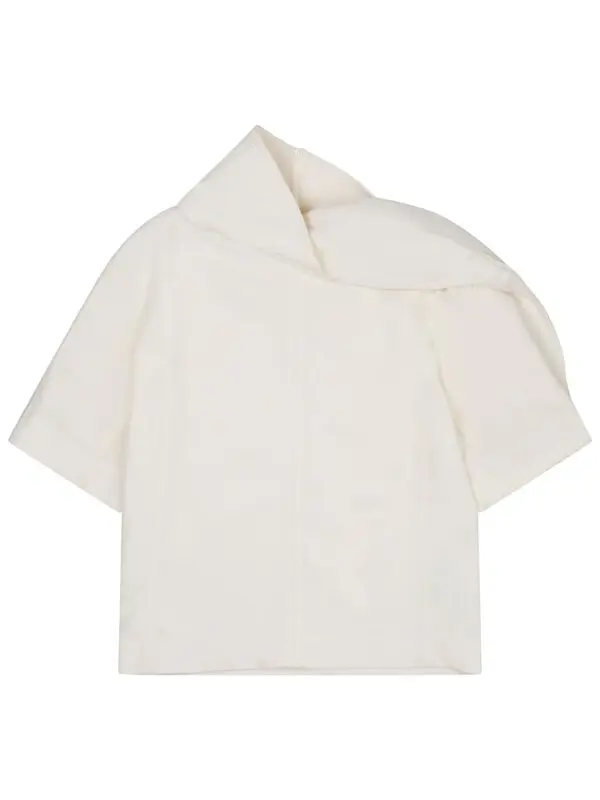 Bottega Veneta Top In Lana - Cream