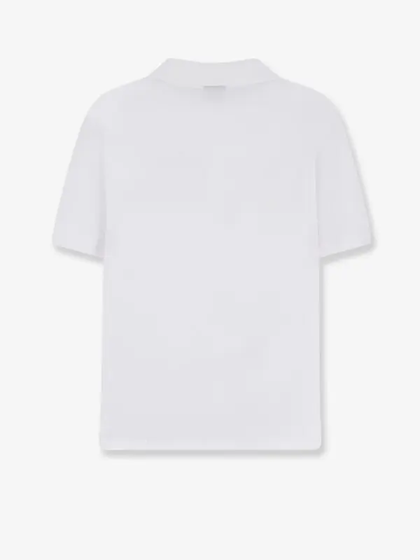 Gucci Cotton Polo Shirt With Web Print On The Front