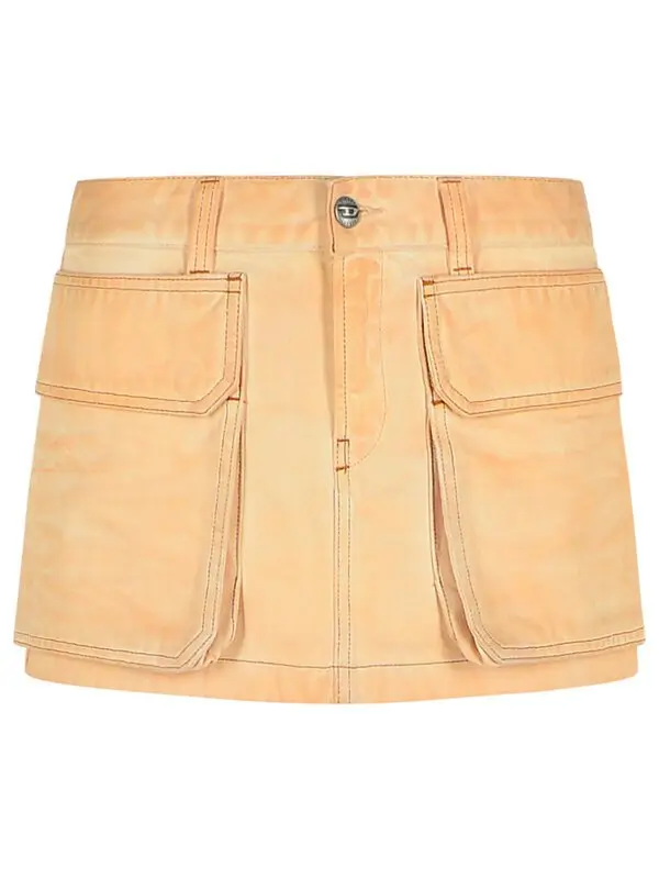 DIESEL® Beige Cotton Miniskirt