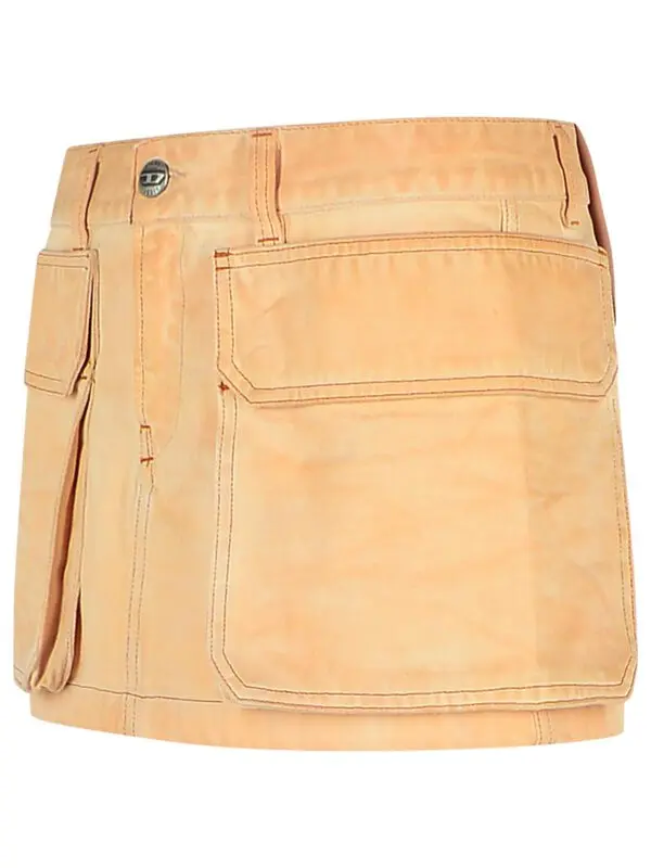 DIESEL® Beige Cotton Miniskirt