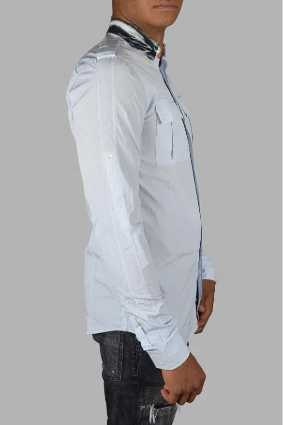 Balmain Shirt With Denim Collar