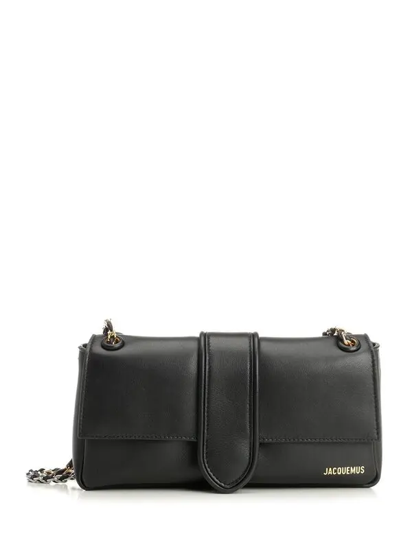 Jacquemus Bambino Chaine Leather Bag - Black