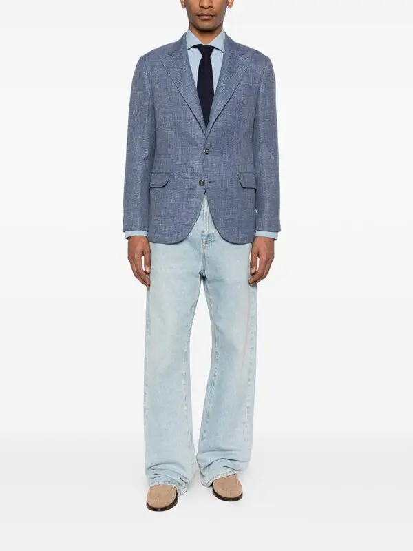 Brunello Cucinelli Wool Blend Single-breasted Jacket - Multicolor