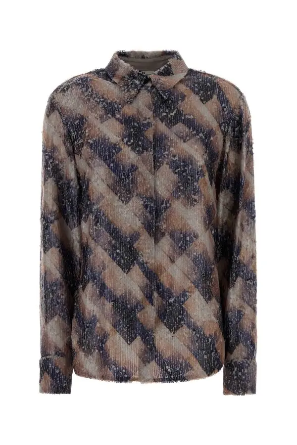 Dries Van Noten Embellished Viscose Chowy Shirt - Multicolor