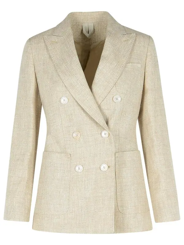 Max Mara Linen Blend Blazer - Cream