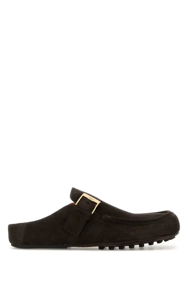 TOD'S Suede Slippers - Brown