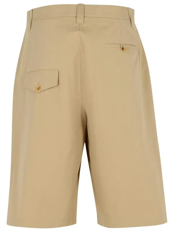 Moschino Beige Cotton Blend Bermuda Shorts