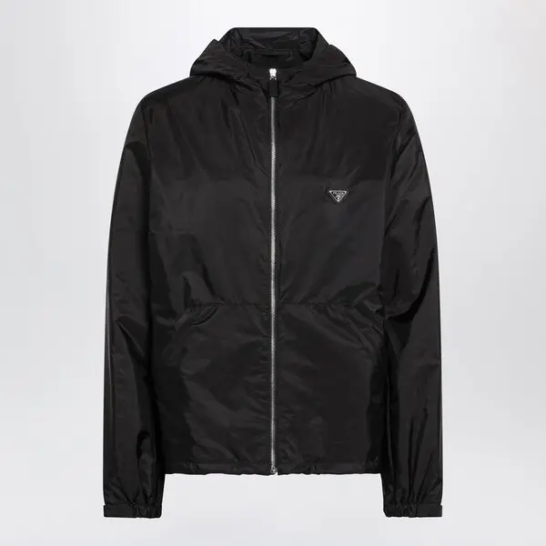 Prada Re-nylon Hooded Jacket - Black