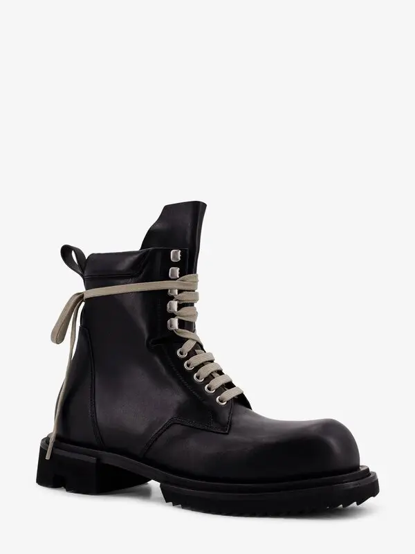 Rick Owens Leather Boots - Black