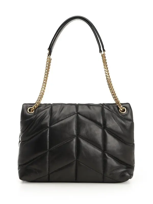 Saint Laurent Loulou Puffer Medium Bag - Black