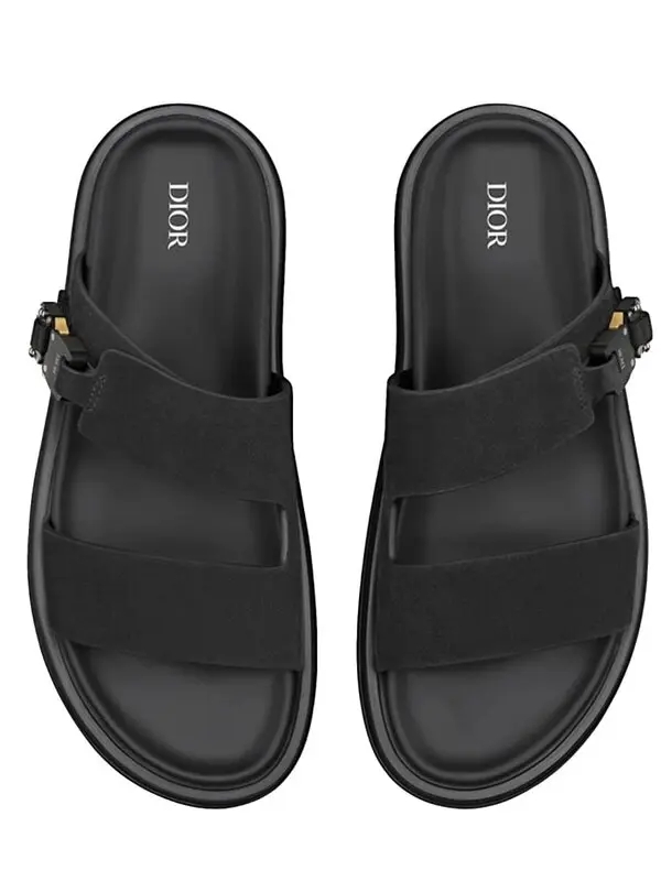 Dior Leather Aqua Sandals - Black