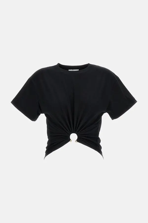 Rabanne Cropped Cotton Top - Multicolor