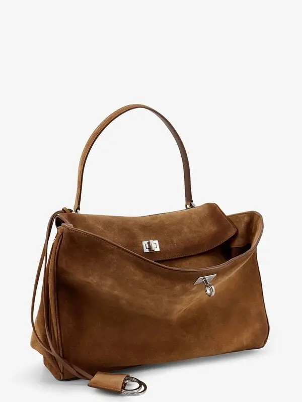 Balenciaga Rodeo Medium Suede Shoulder Bag - Brown