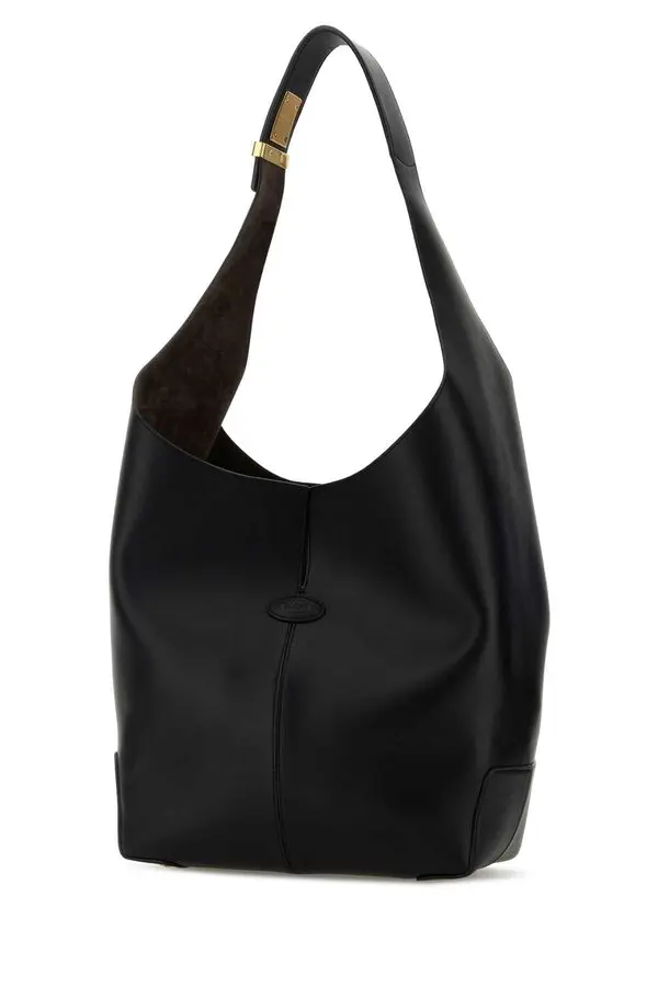 TOD'S Leather Tod S Di Bag Folio Bucket Bag - Black