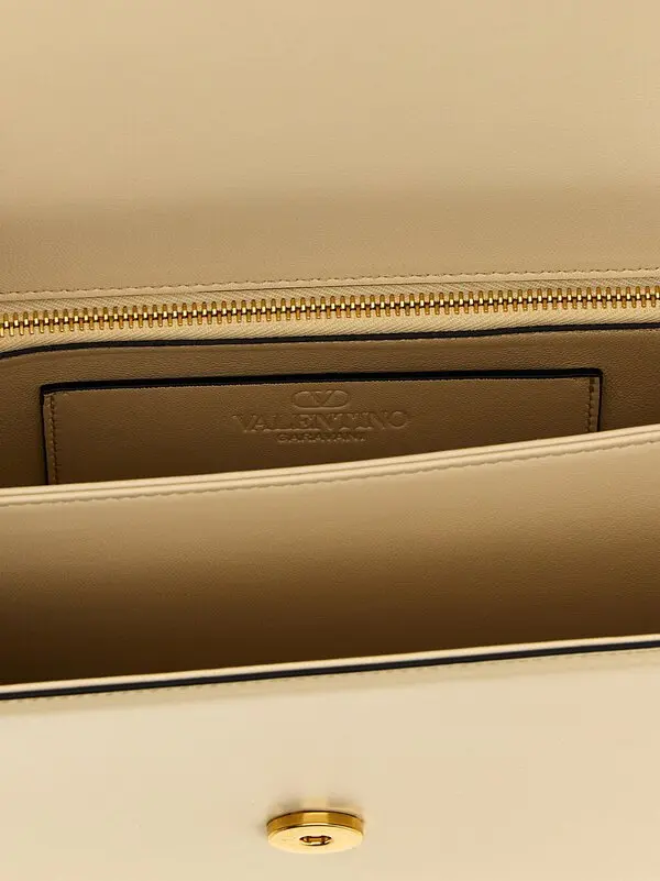 Valentino Garavani Vain Leather Shoulder Bag - White