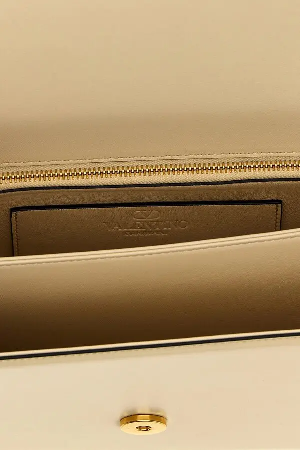 Valentino Garavani Vain Leather Shoulder Bag - White