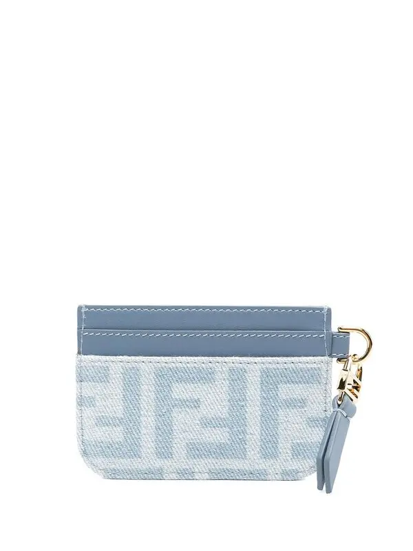 Fendi Baguette Ff Denim Flat Card Case