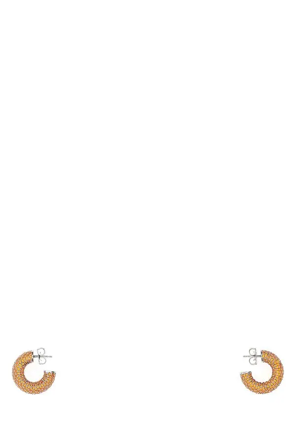Amina Muaddi Embellished Metal Mini Cameron Earrings - Orange