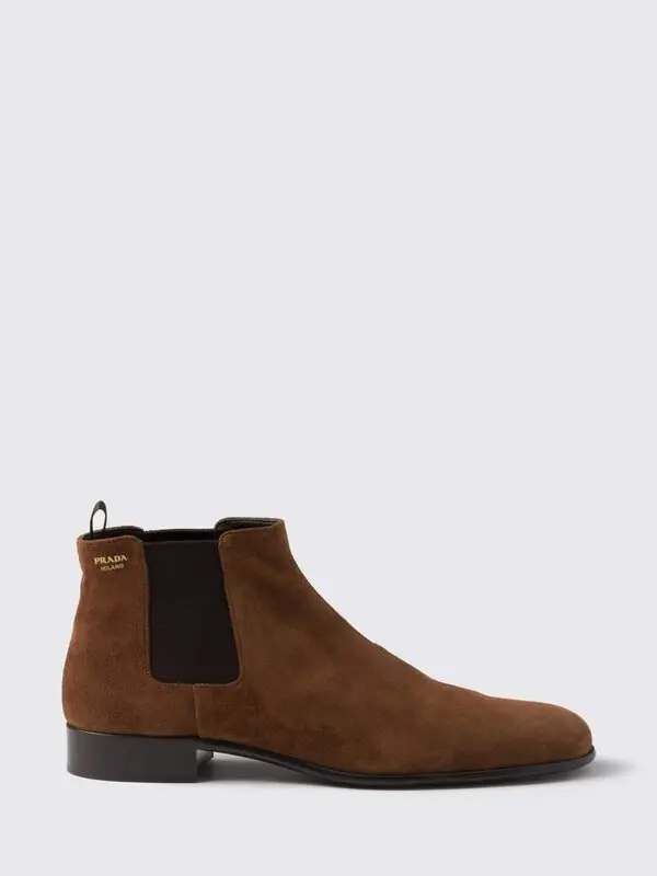 Prada Suede Chelsea Boot - Brown