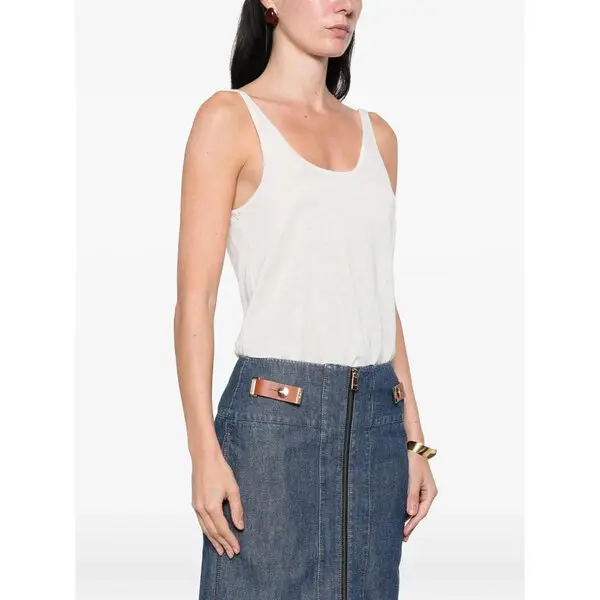Fendi Cotton Denim Midi Skirt