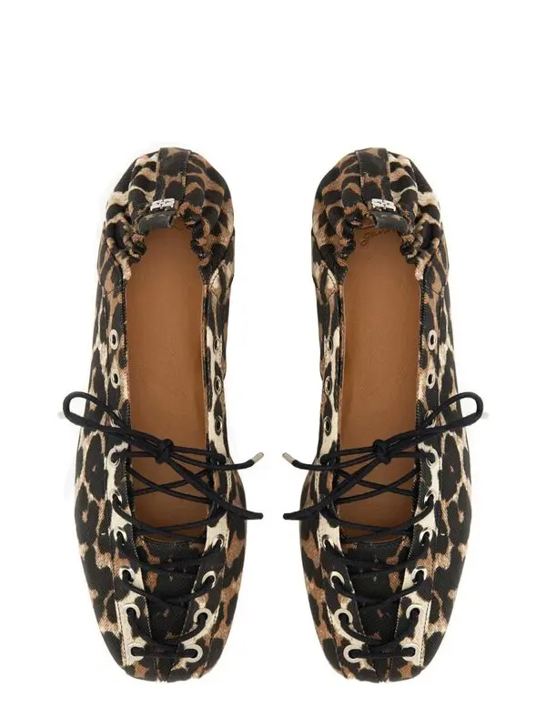 GANNI Ballerina Lace-up - Multicolor