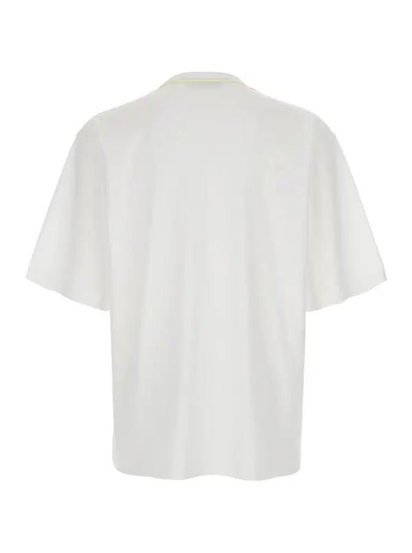 Jacquemus The 'voilier' White T-shirt With Sailboat Embroidery And Logo Lettering On The Front In Cotton For