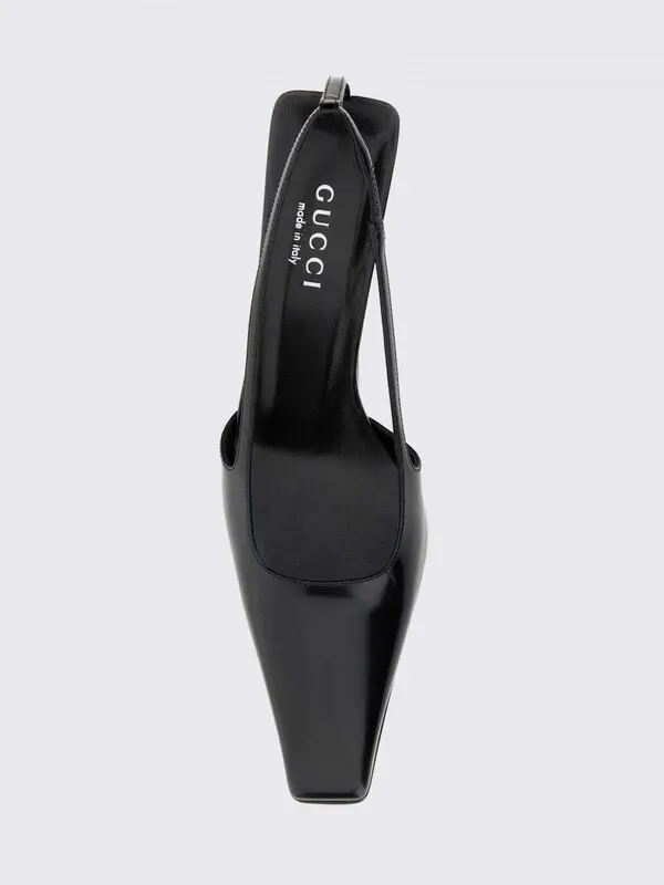 Gucci Leather Slingback Pumps - Black