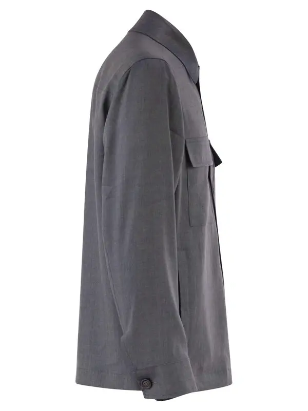 Peserico Lightweight Linen And Wool Blend Jacket