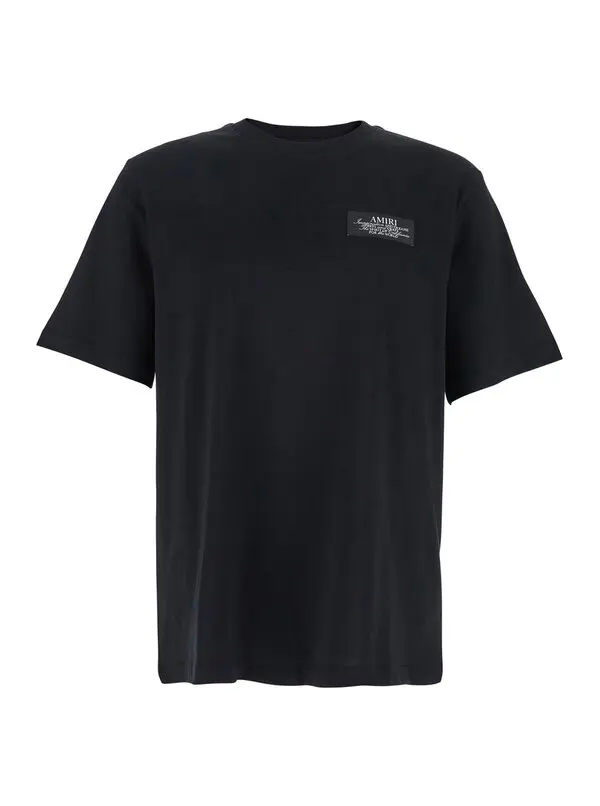 Amiri T-shirt With Spirit Print On The Front In Cotton - Black