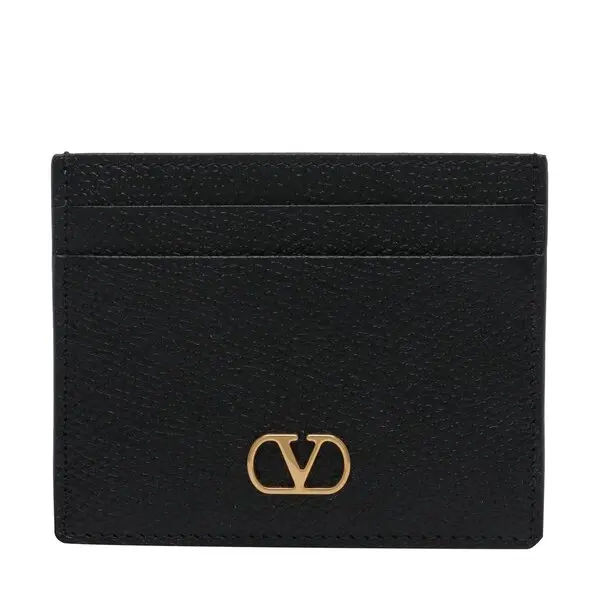 Valentino Garavani Vlogo Signature Card Holder - Black