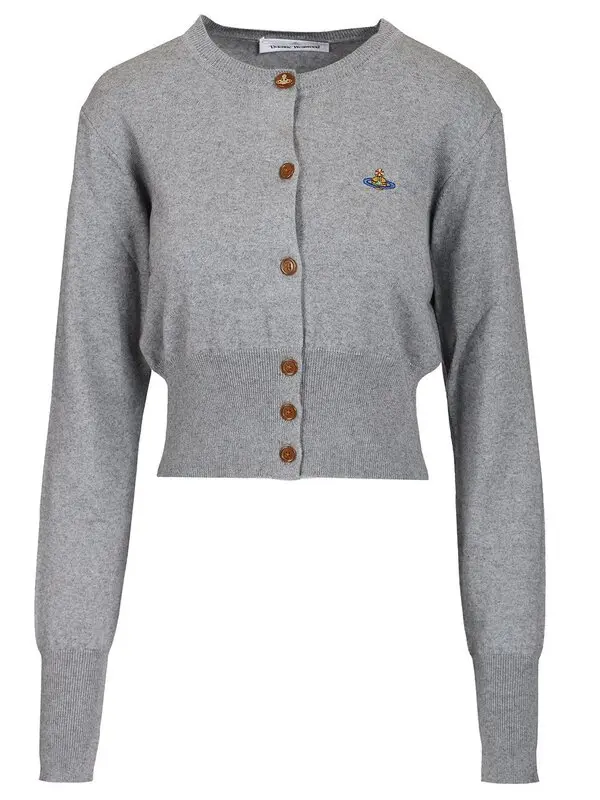 VIVIENNE WESTWOOD Bea Cropped Cardigan - Gray