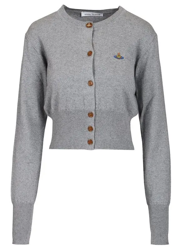 VIVIENNE WESTWOOD Bea Cropped Cardigan - Gray
