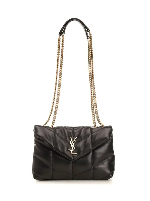 Saint Laurent Mini Loulou Puffer Bag - Black