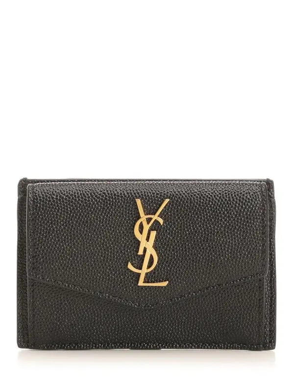 Saint Laurent Grain De Poudre Leather Wallet