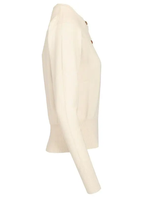 VIVIENNE WESTWOOD Wool Silk Blend Cardigan - White