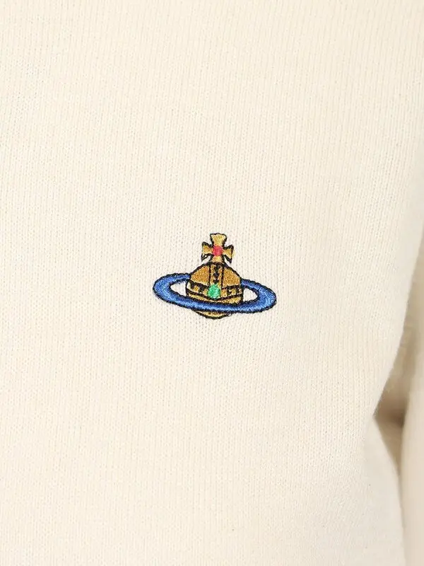 VIVIENNE WESTWOOD Wool Silk Blend Cardigan - White