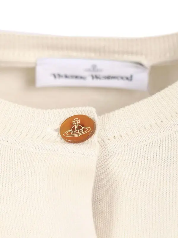 VIVIENNE WESTWOOD Wool Silk Blend Cardigan - White
