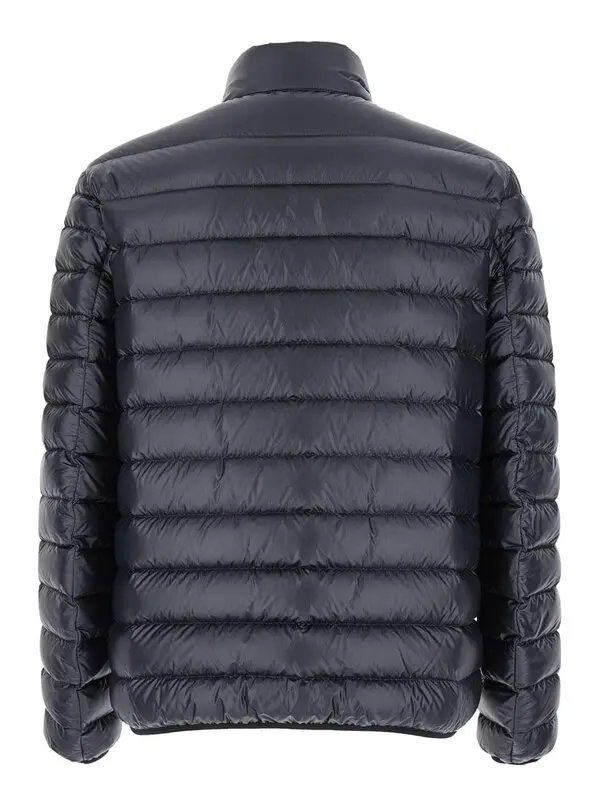 Givenchy Black High Neck Down Jacket With Logo Detail In Tech Fabric