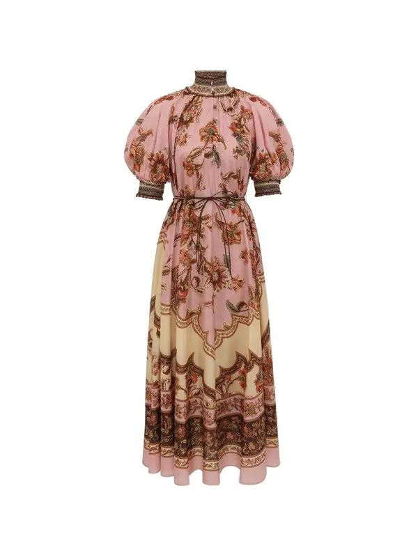 Zimmermann Aster Silk Long Dress - Multicolor