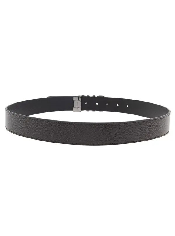 FERRAGAMO Reversible Belt With Gancini Buckle In Leather For