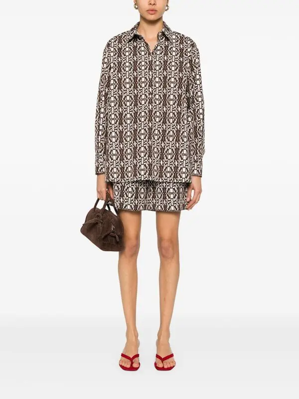 Max Mara Printed Cotton Shorts - Multicolor