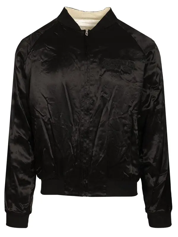 DIESEL® Reversible Satin Bomber Jacket - Black
