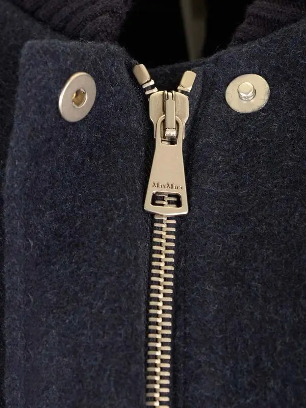 Max Mara Navy Cashmere Short Coat